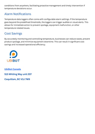 Advantages Of The Temperature Data Loggers.pdf