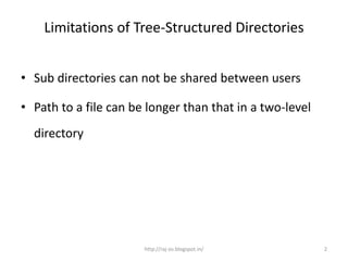 Advantages of tree structured directories(56(1) | PPT