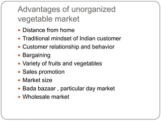 Advantages of unorganized retail | PPTX