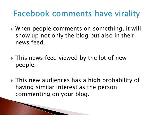Advantages of using facebook comments for blog