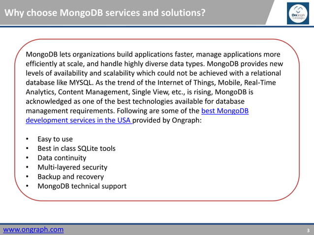 Advantages of using MongoDB | PPT Advantages of using MongoDB | PPT