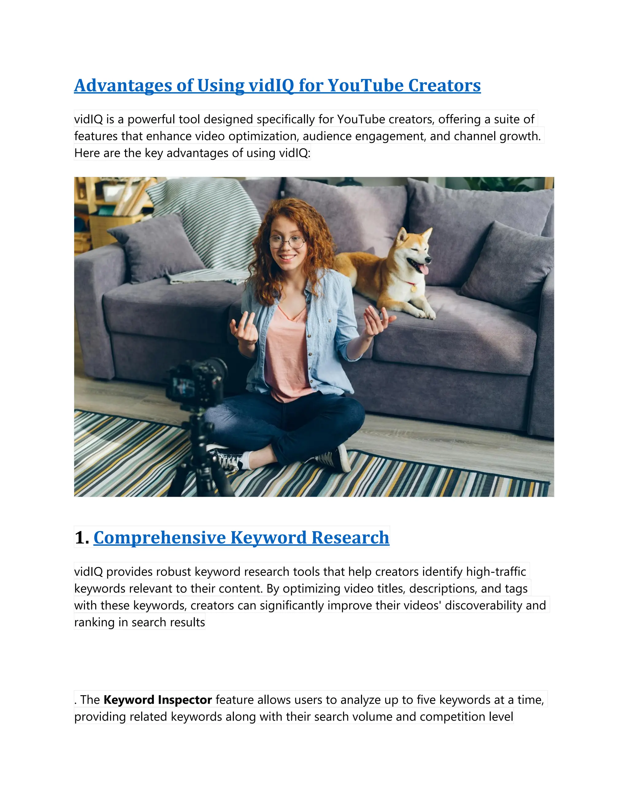 Advantages of Using vidIQ for YouTube Creators.pdf | Search | Internet