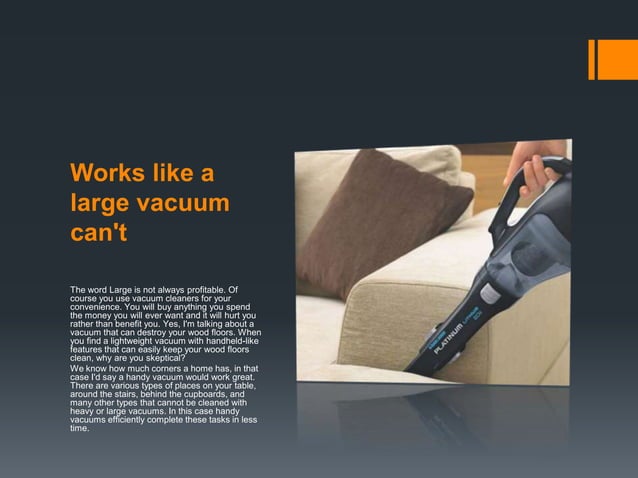 Advantages of vacuum cleaner in points | PPTX | Home Appliances | Home ...