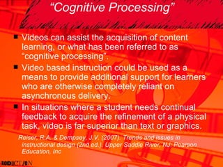 Advantages Of Video Based Instruction | PPT | Video Production ...