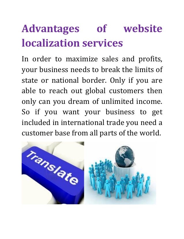 Advantages of website localization services