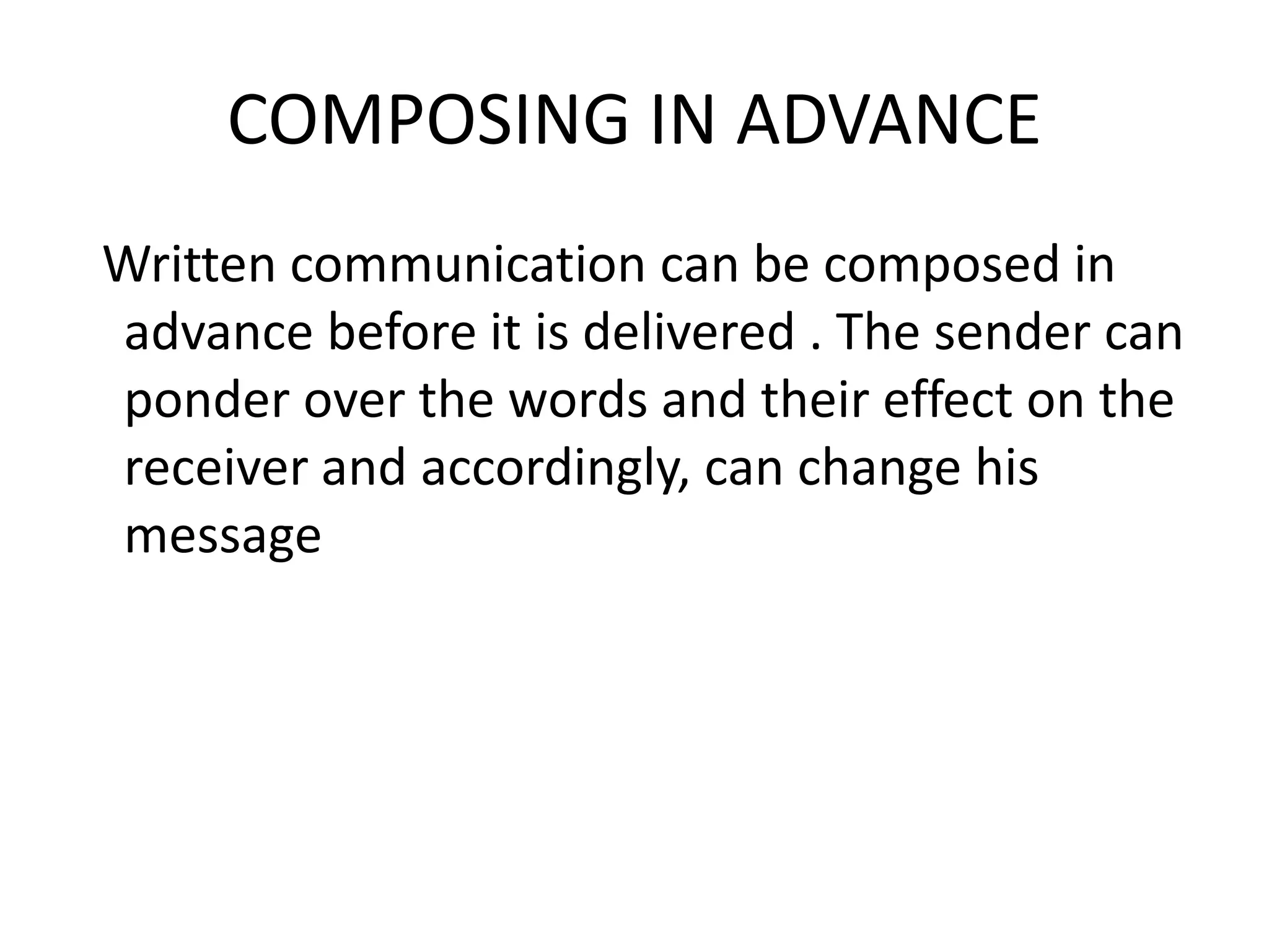 Advantages of written communication 2 | PPTX