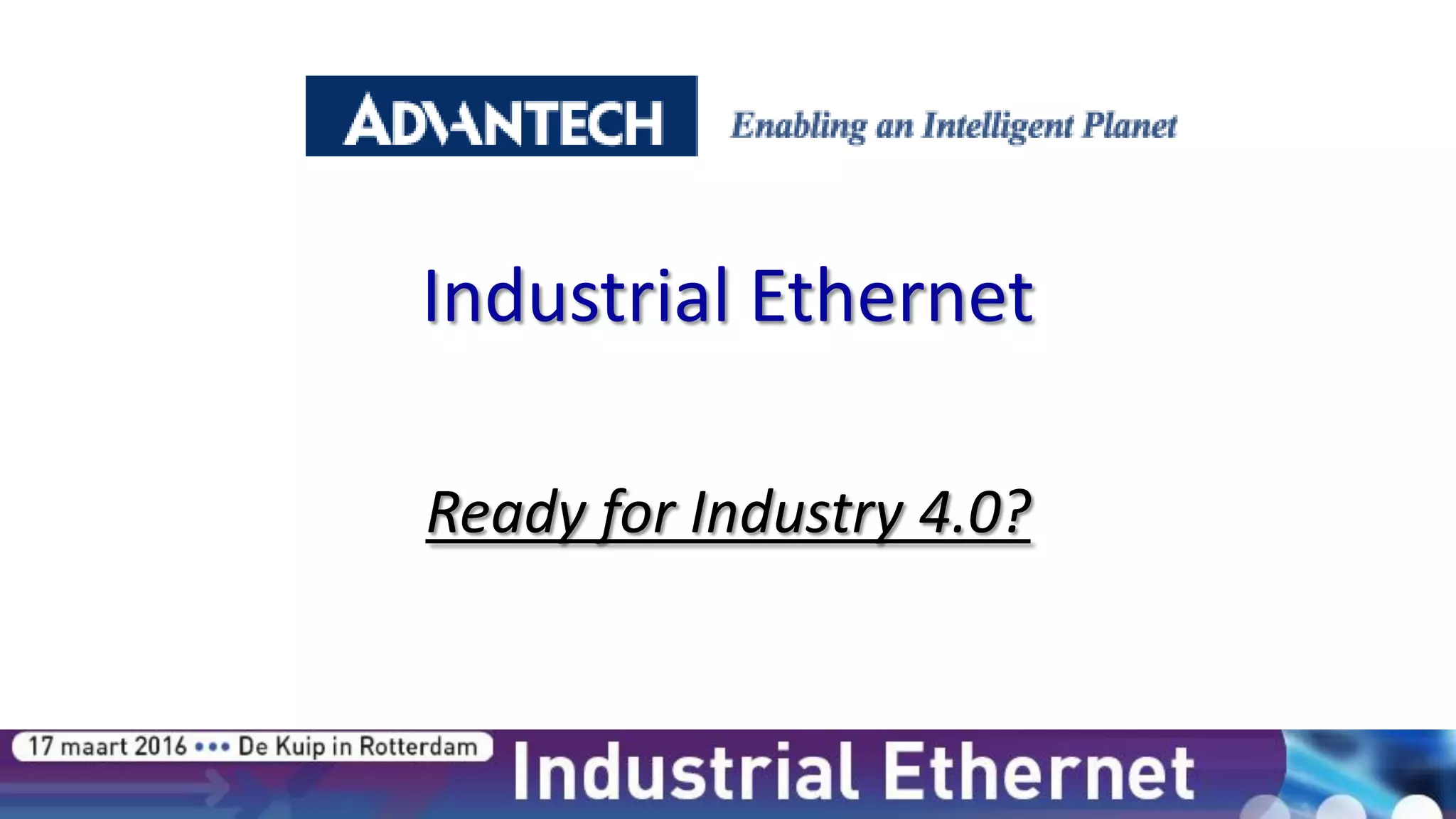 Ready for Industry 4.0? Build a Smart Industrial Network with Cross ...