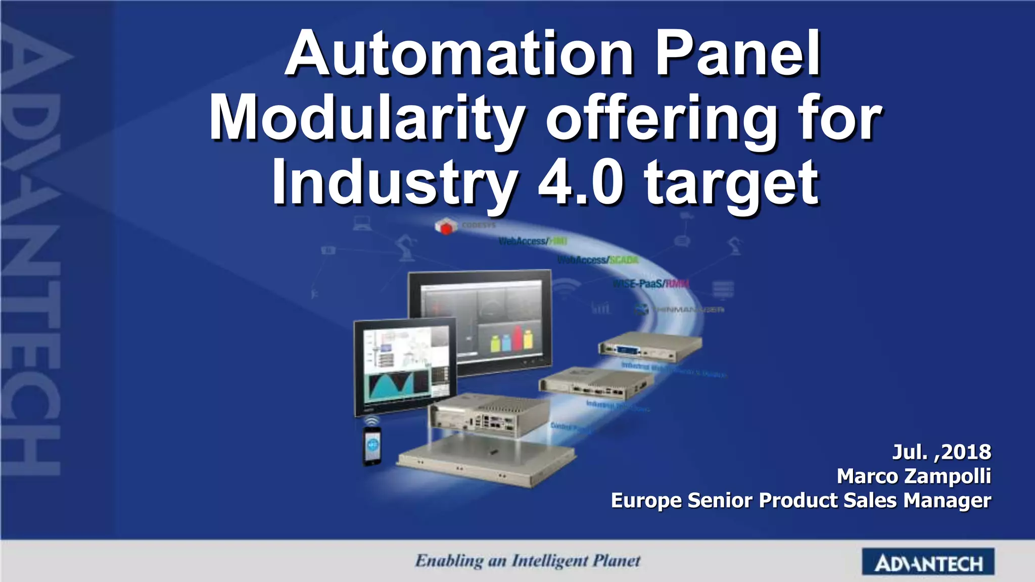 Automation Panel Modularity advantech offering for Industry 4.0 target | PPT