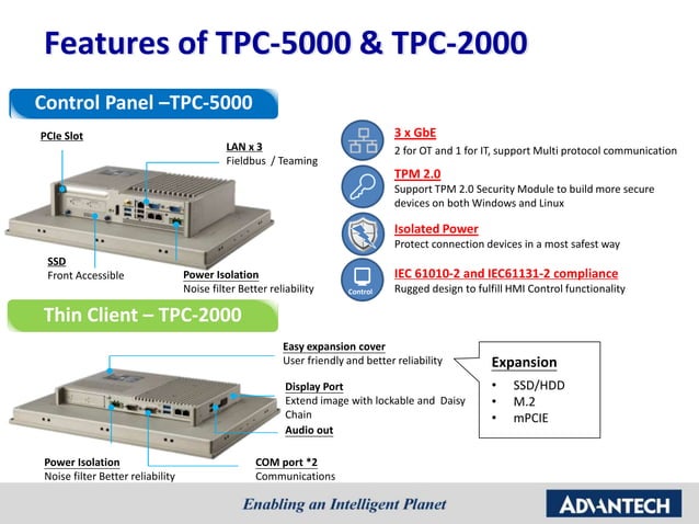 Advantech Industrial IoT TPC-5000 Controlpanel sales kit | PPT