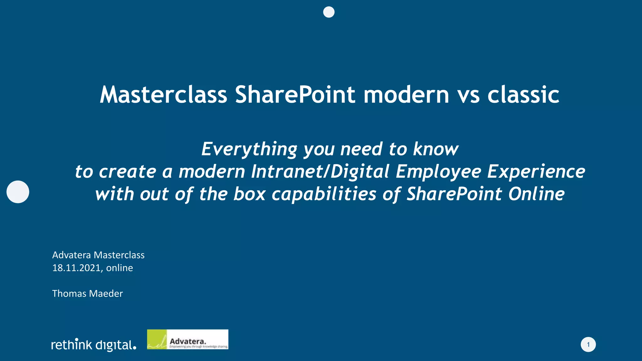 Everything you need to know to create a modern Intranet/Digital ...