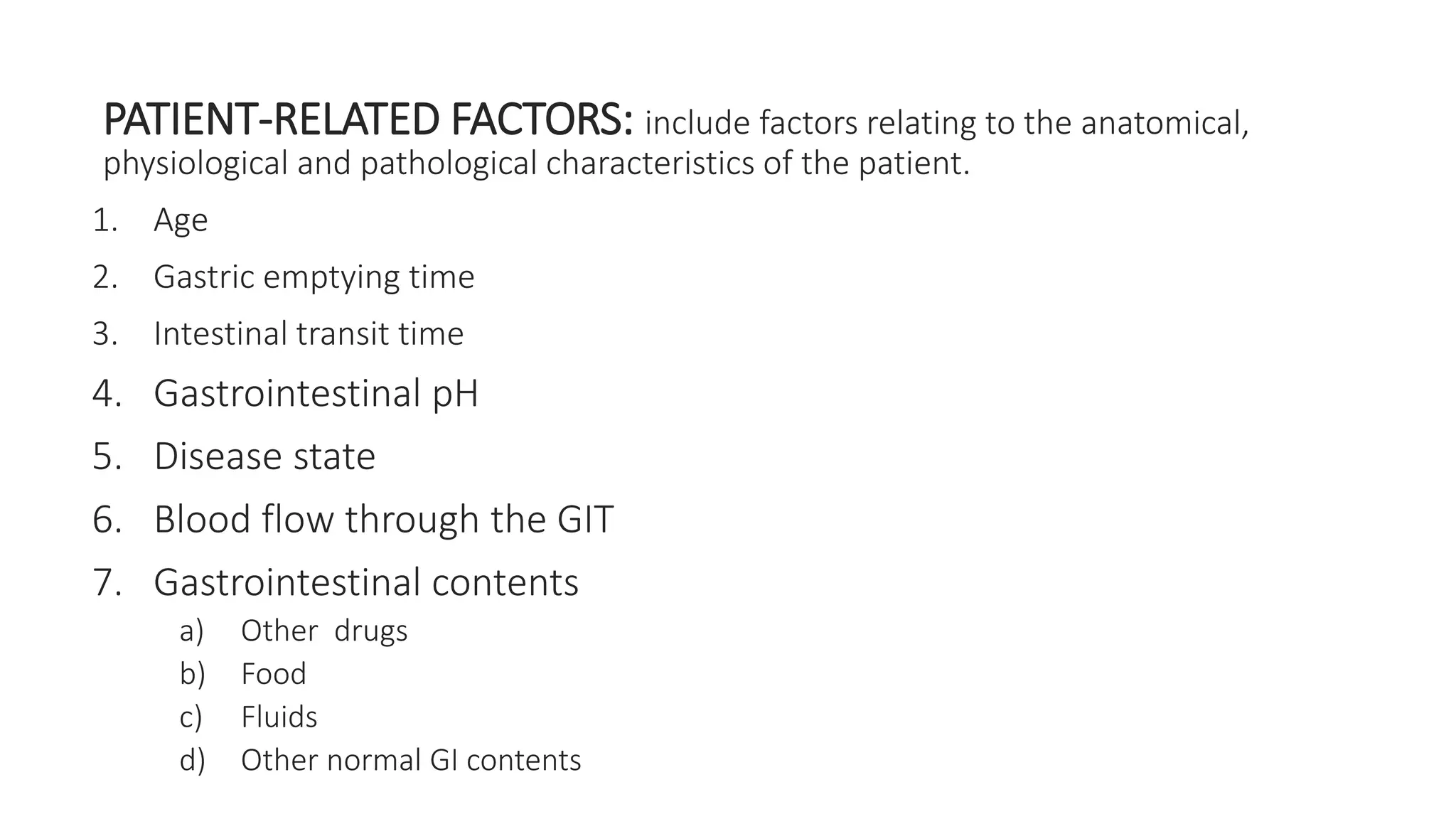 Drug Absorption from the Gastrointestinal Tract | PPTX
