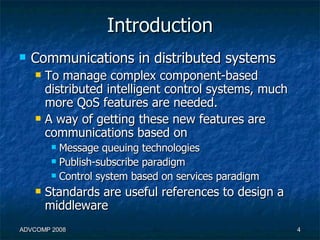 Middleware with QoS support to control intelligent systems | PPT | Internet of Things | Internet