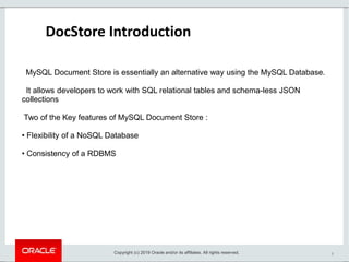 Advance MySQL Docstore Features | PPT