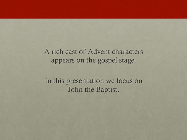 Advent - John the Baptist | PPT