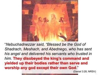 Advent 1 | Firm in the Faith | Daniel 3:8-30 | PPT