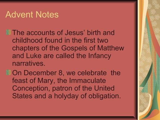 Advent and christmas notes | PPT