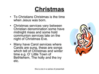 Advent, christmas, epiphany and yule explained | PPT