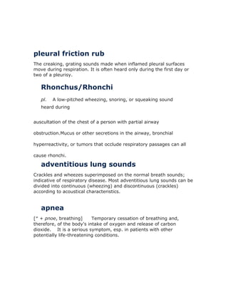 Adventitious breath sounds | PDF