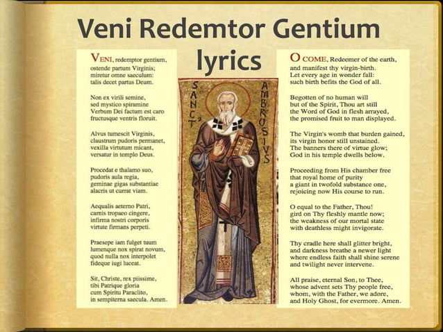 Advent Christmas Hymn Presentation- Veni Redemptor Gentium | PPTX