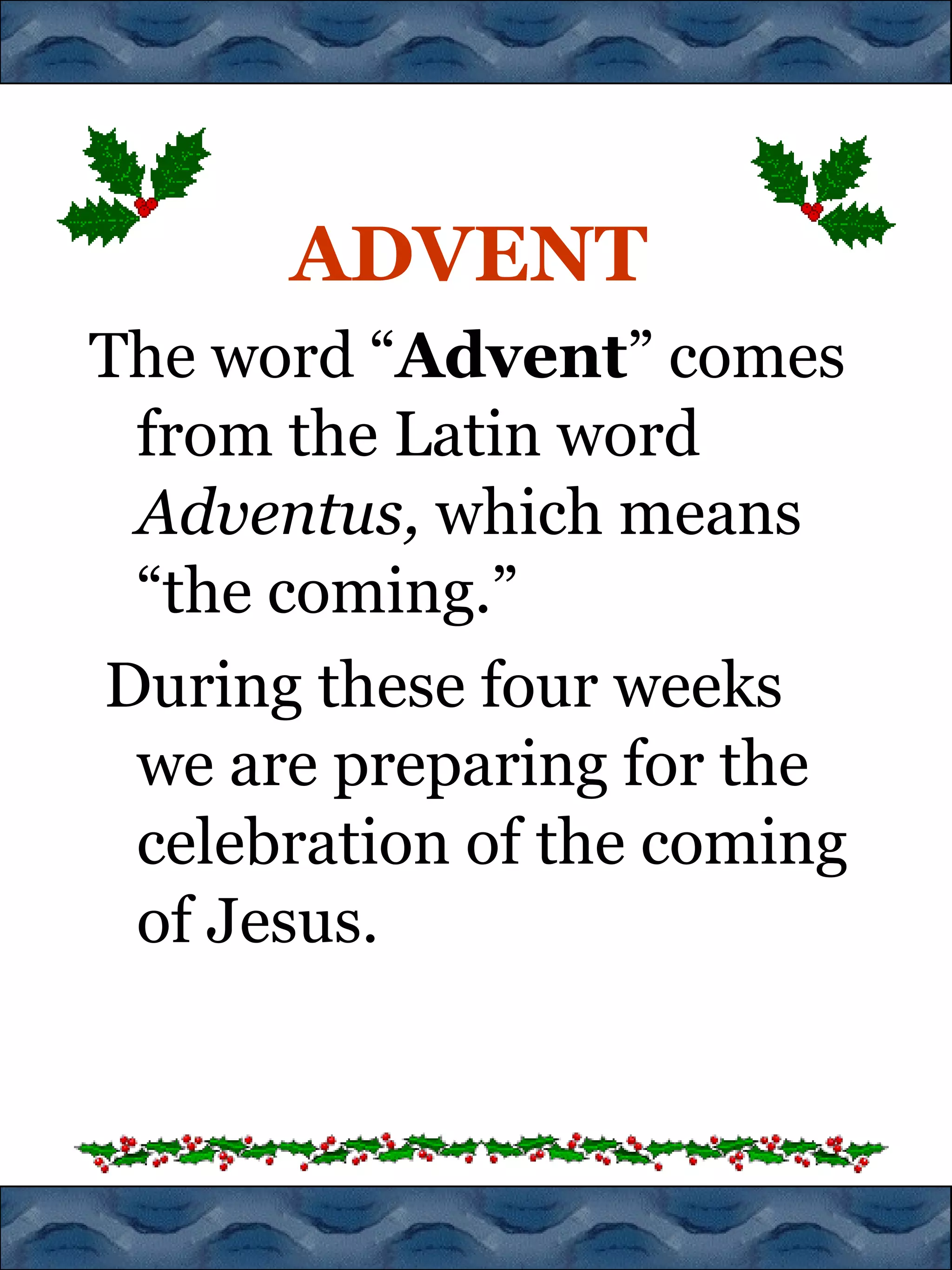 Advent (for kids) | PPT