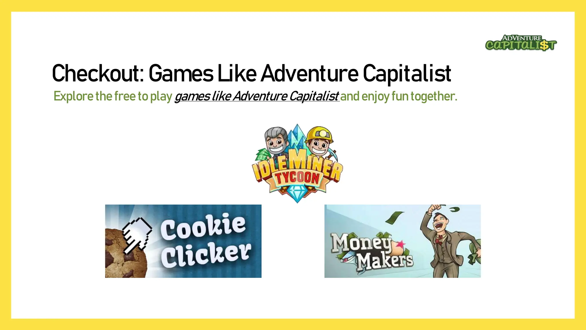 Games like AdVenture Capitalist | PPTX