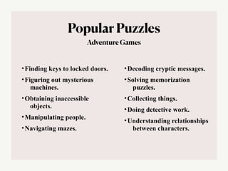 Adventure Games | PDF