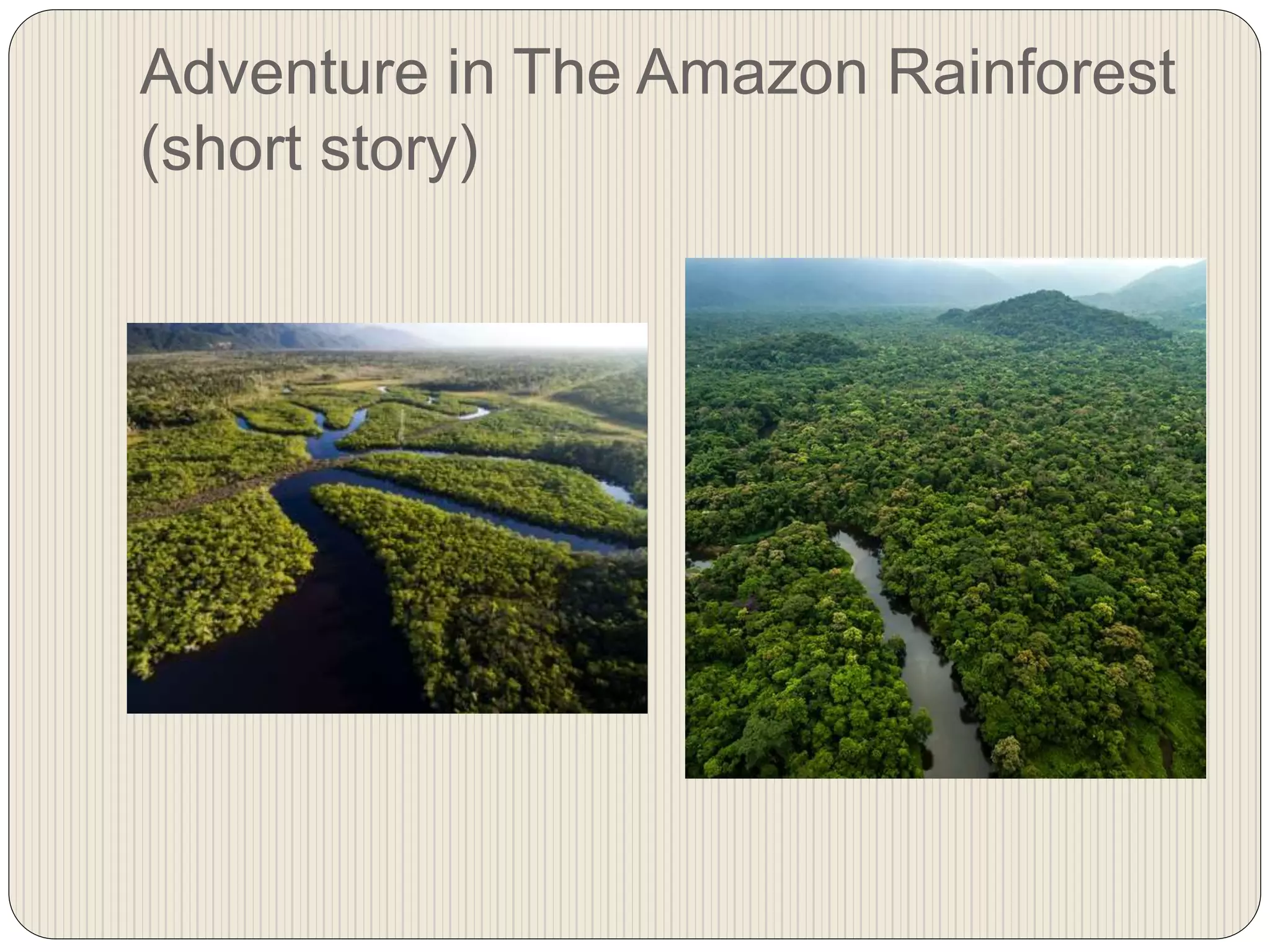 Adventure in The Amazon Rainforest - Short Story | PPTX