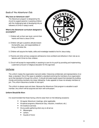 Adventurer club manual | PDF