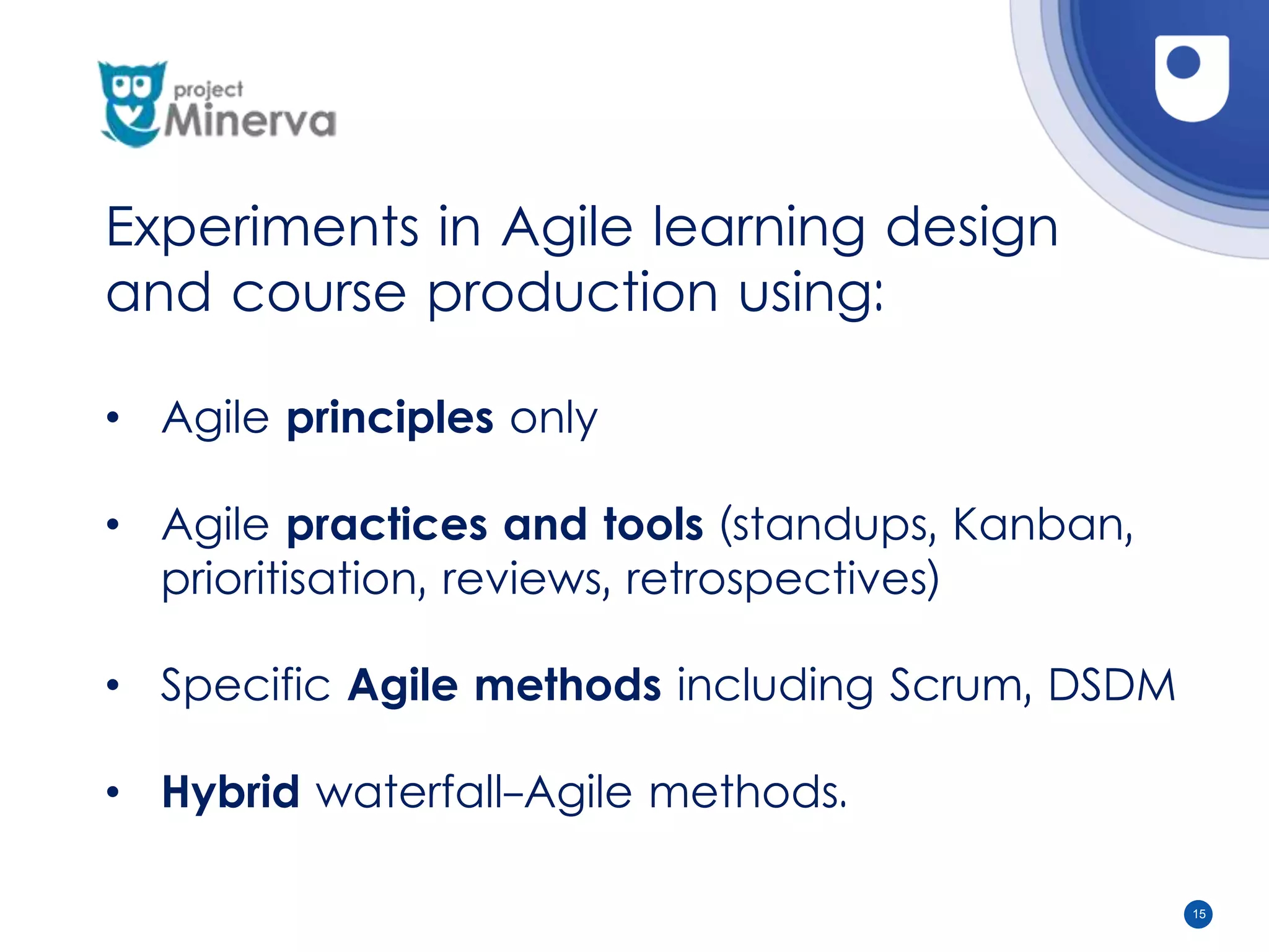 Adventures in agile curriculum design | PPTX