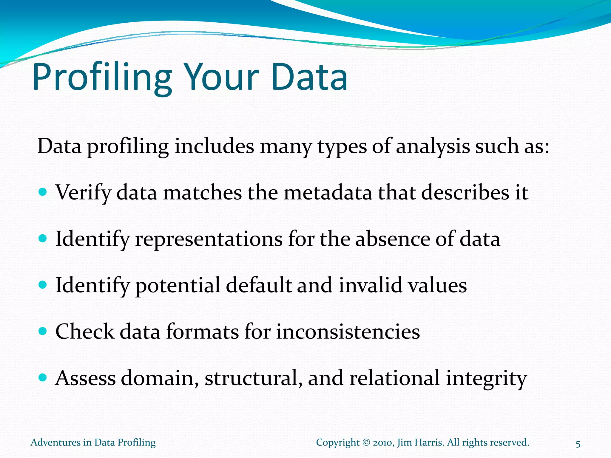 Adventures in Data Profiling | PDF
