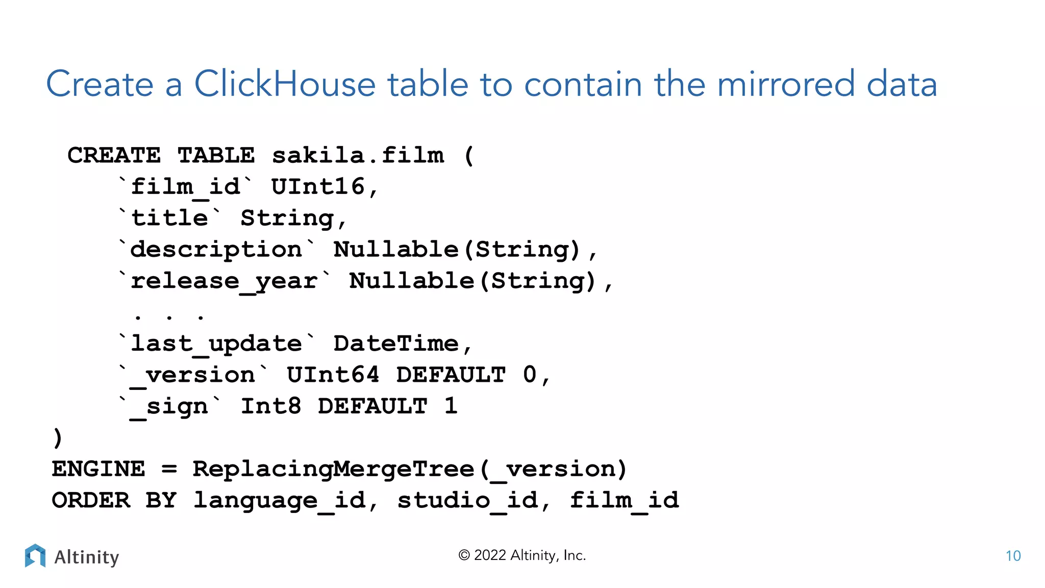 Adventures with the ClickHouse ReplacingMergeTree Engine | PDF