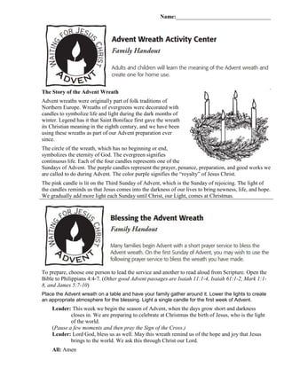 Advent wreath activity center | PDF | National & Civic Holidays | Holidays