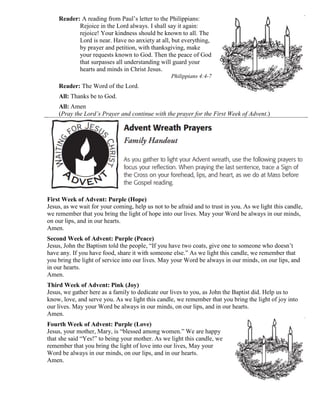 Advent wreath activity center | PDF | National & Civic Holidays | Holidays