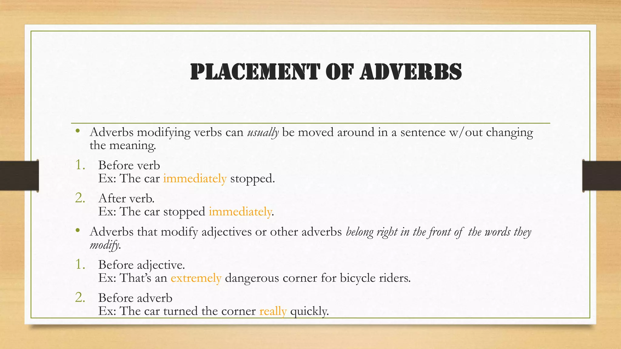 Adverb Presentation | PPT