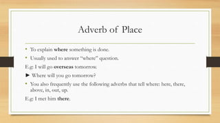 Adverb Presentation | PPT