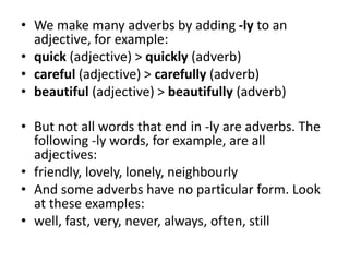 Adverb from Parts of Speech | PPT