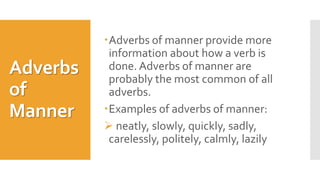 English 10 Types of Adverb | PPTX