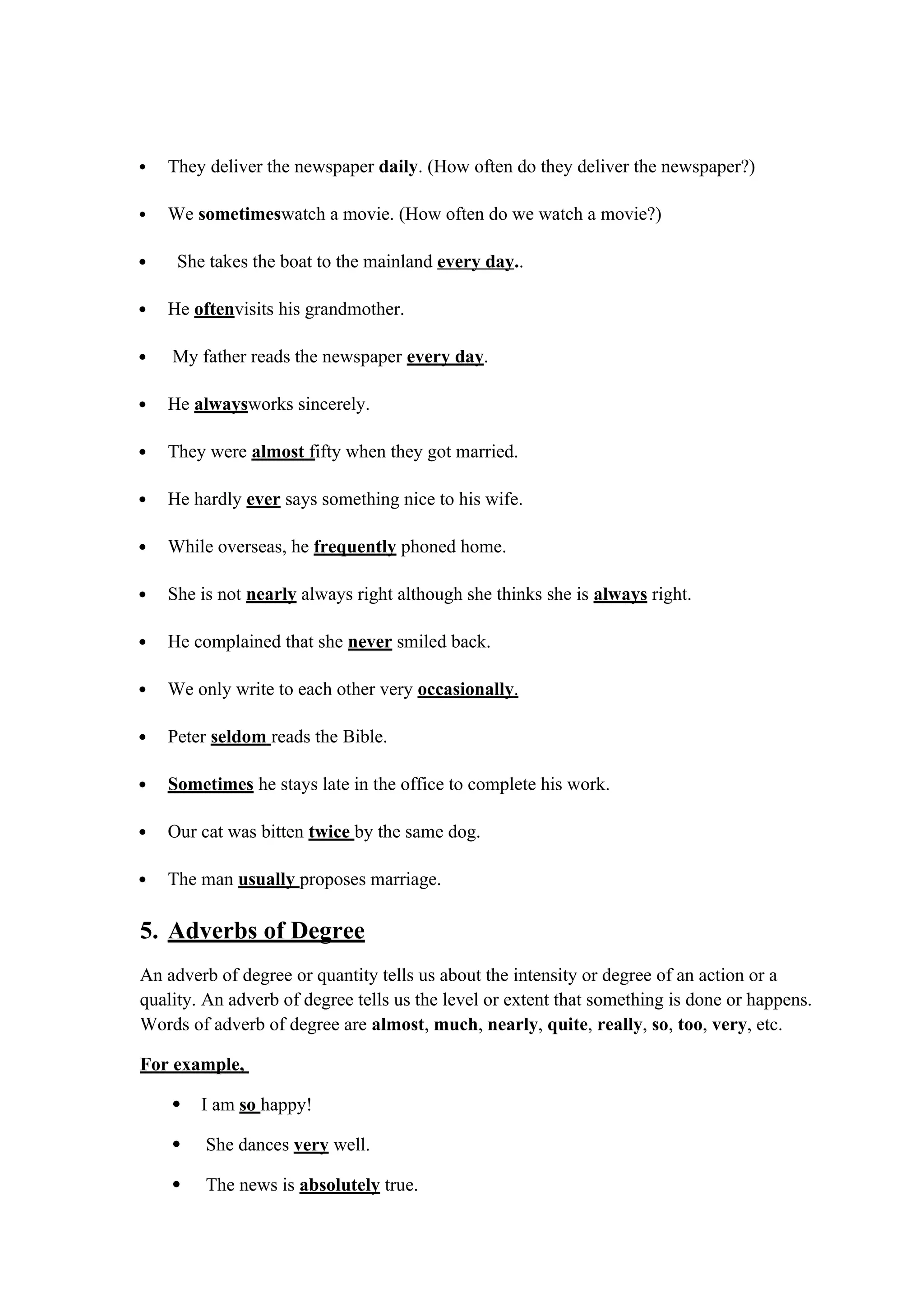 ADVERB Adverbs are words that modify a verb. (Add + verbs). | DOCX