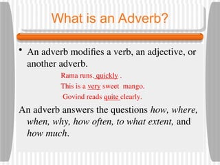 Parts of Speech English Language Adverb.ppt | Free Download
