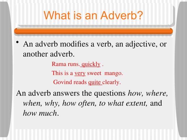 Parts of Speech English Language Adverb.ppt | Free Download