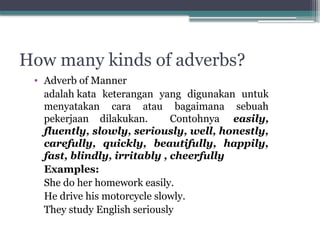 Part of Speech- Materi about Adverbs of time | PPT