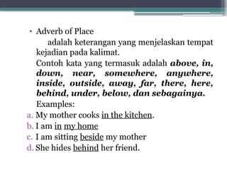 Part of Speech- Materi about Adverbs of time | PPTX