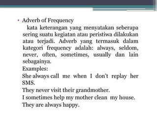 Part of Speech- Materi about Adverbs of time | PPTX