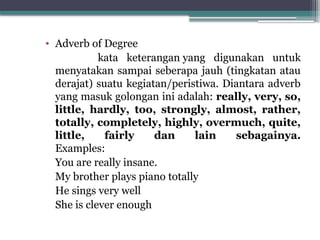 Part of Speech- Materi about Adverbs of time | PPTX