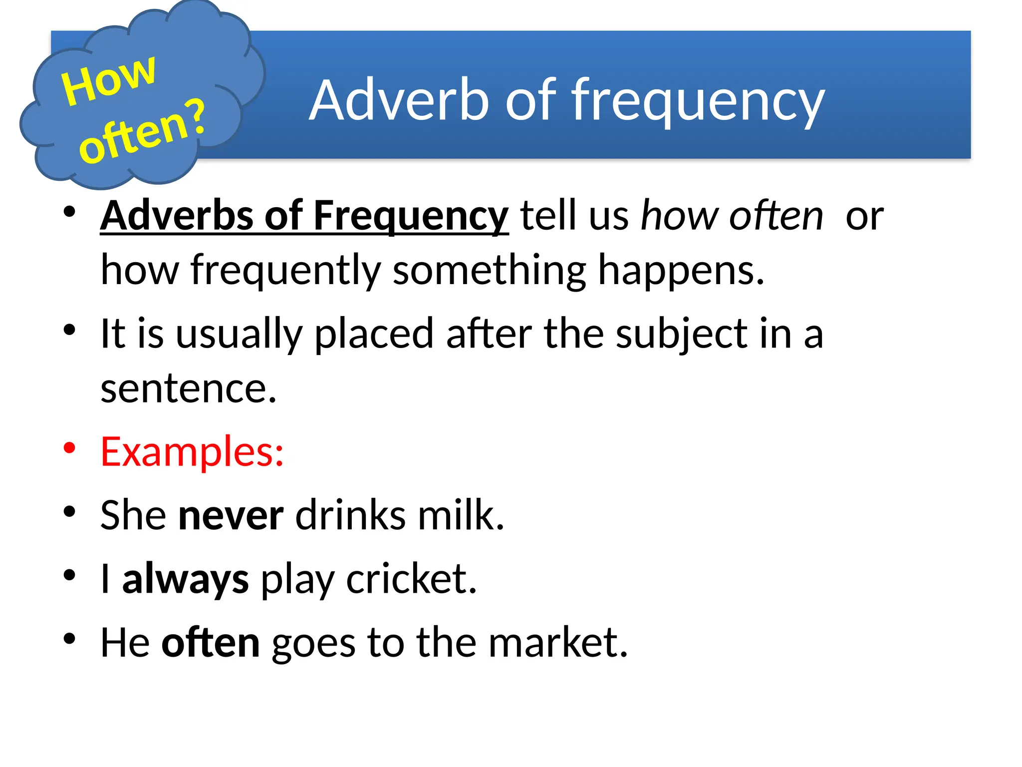 Grammar lesson on Adverb and Its types ( including exercise) | PPT