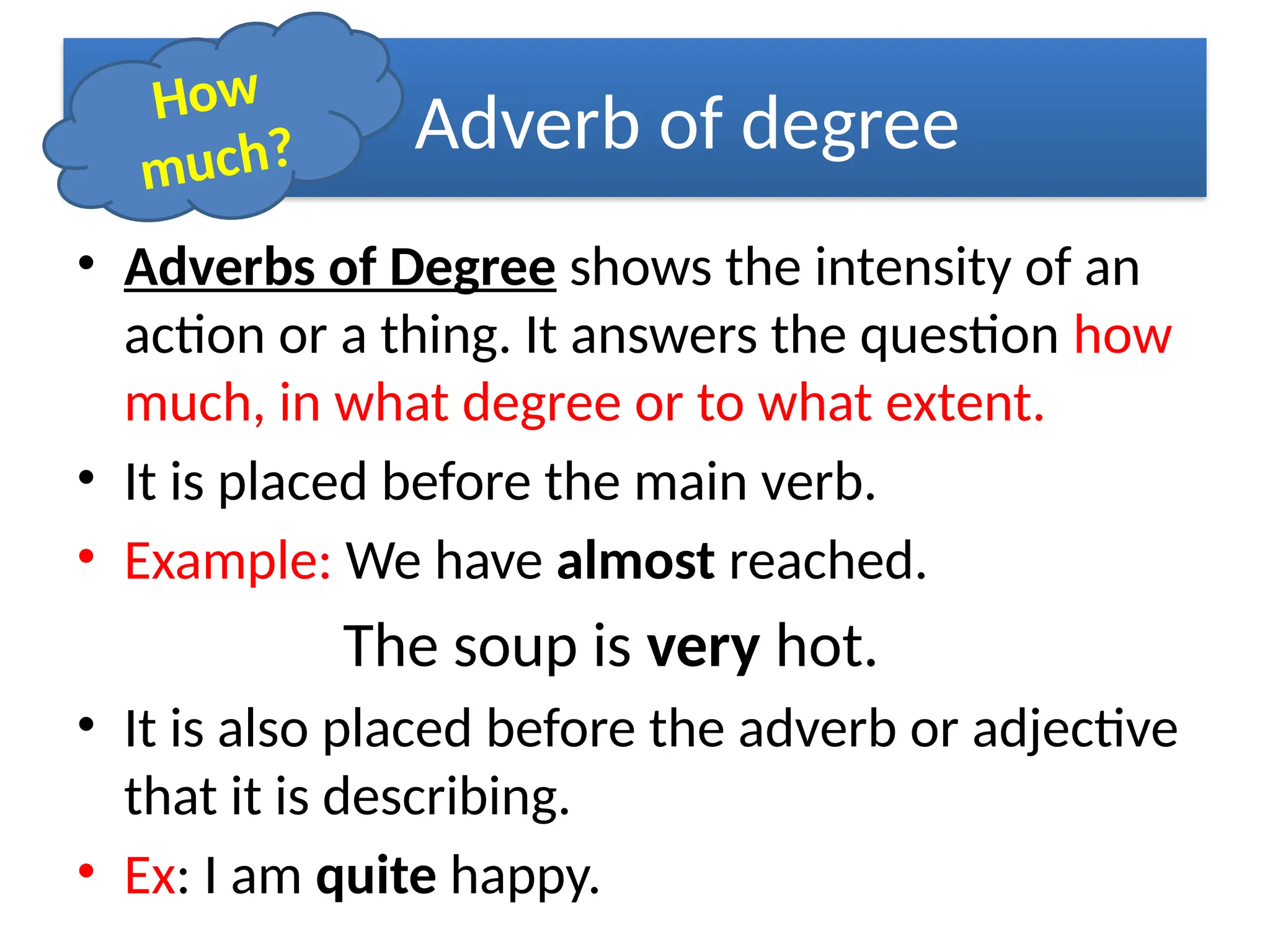 Grammar lesson on Adverb and Its types ( including exercise) | PPT