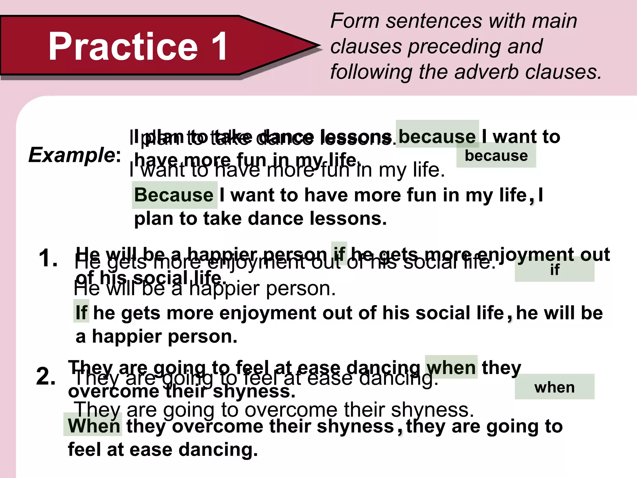 Adverb clauses | PPTX