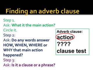 Adverb and adjective clauses | PPT