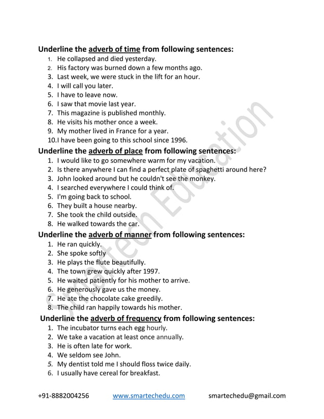 Adverb assignment | PDF