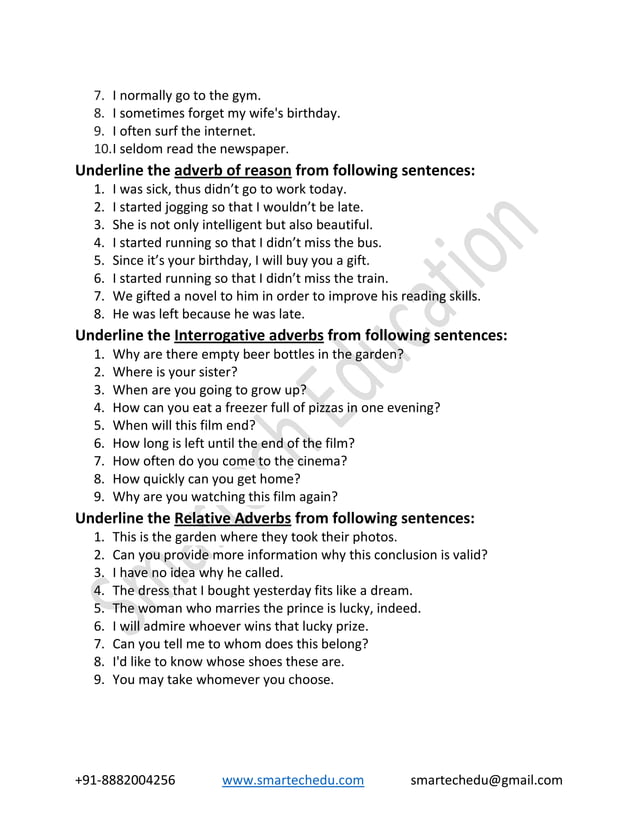 Adverb assignment | PDF